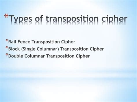 Transposition Cipher Techniques Pptx