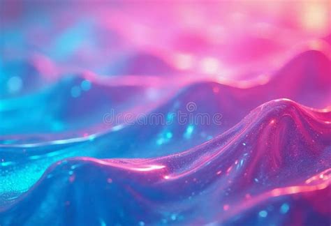 Colorful Waves Of Shimmering Light Create An Abstract Visual Experience In Playful Hues Stock