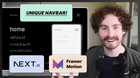 How To Make A Unique Nextjs Navigation Bar With Framer Motion Youtube