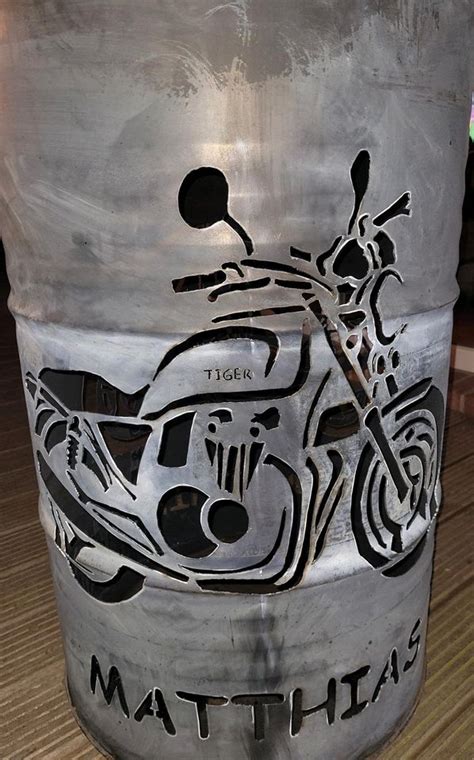 Feuertonne Brenntonne 200l Motorrad Bike Garten Rostdeko Deko In