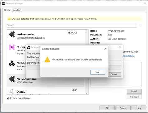 Package Manager 403 Error Rhino For Windows Mcneel Forum