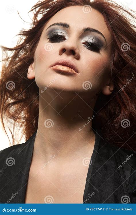 Sensuality Portrait Of Redhead Girl Stock Photo Image Of Cute Sensuality