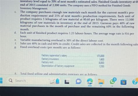 Solved H Total Fixed Selling And Administrative Expenses