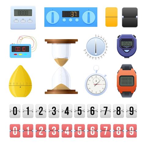 Premium Vector Digital Timer Countdown Counter Mechanical Scoreboard