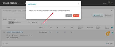 Incorrect Message When Deleting Single Launch Issue 931