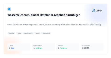 Matplotlib Wasserzeichen Effekt Python Programmier Tutorial Labex