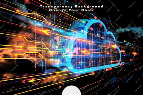 Premium Psd Cloud Computing Technology Concept Transfer Database To Cloud