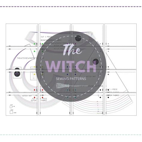 Witch Hat Sewing Pattern Cosplay Witch Hat Pattern Digital Pattern Sewing Pattern Pdf Witch