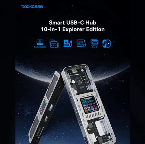 Dockcase Explorer Edition Smart In USB C Hub Glossy Silver