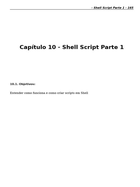 Shell Script 1 Pdf Shell Informática Linguagem De Script