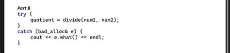 Solved Part B Try Quotient Divide Num 1 Num2