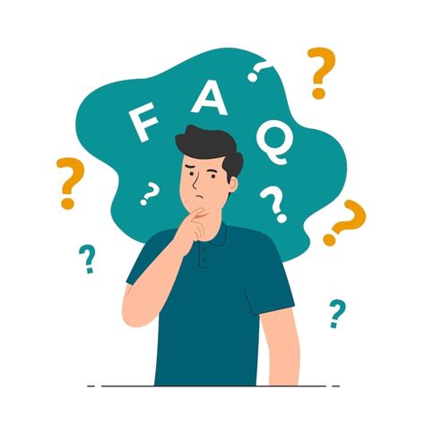 Premium Vector Frequently Asked Questions Concept With Confused Man Illustration