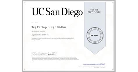 I Am Happy To Share That I Just Completed The Algorithmic Toolbox Course From Uc San Diego