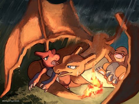 Charizard Charmander And Charmeleon Pokemon Drawn By Kfkgot Ig R Danbooru