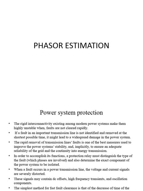 Phasor Estimation Pdf Root Mean Square Discrete Fourier Transform