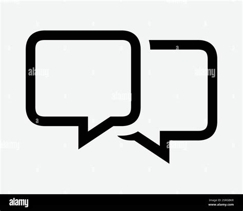 Conversation Dialogue Chat Bubble Speech Box Talk Talking Discuss Debate Empty Blank Outline