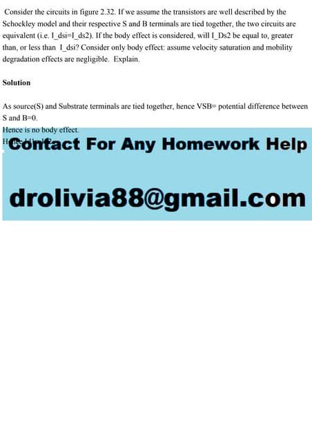 Consider The Circuits In Figure 2 32 If We Assume The Transistors Ar Pdf Physics Science