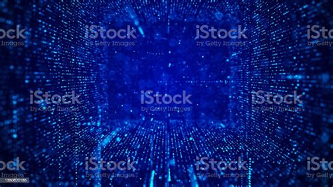 추상 와이어프레임 터널 블루 웜홀 3d 포털 그리드 미래 지향적 인 판타지 깔때기 3d 렌더링 우주에 대한 스톡 사진 및 기타 이미지 Istock