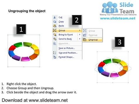3 D Display Pie Chart Process 9 Pieces Powerpoint Diagrams And Powerpoint Templates Ppt