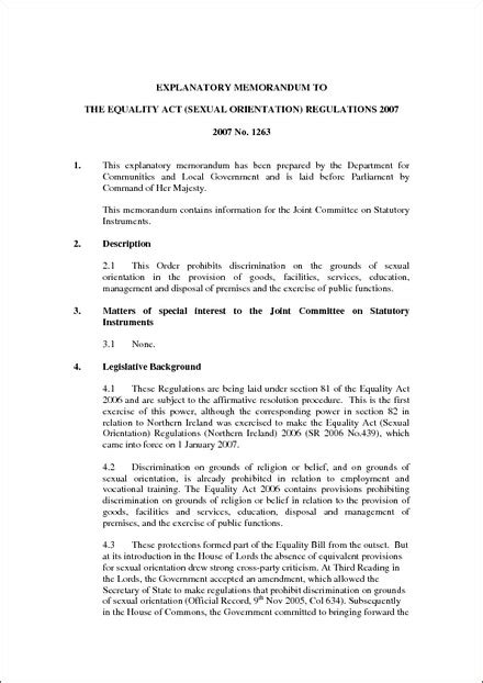 The Equality Act Sexual Orientation Regulations 2007 Explanatory