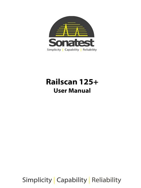 Railscan 125 User Guide Pdf Menu Computing Ultrasound