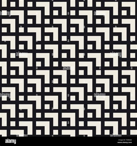 Vector Seamless Geometric Pattern Contemporary Tiles Lattice Linear Grid Stock Vector Image