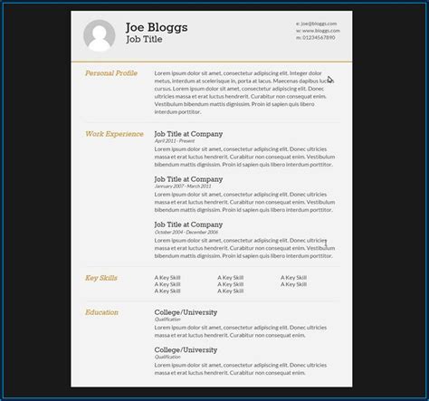 Cv Resume Html Template Free Template Resume Examples Xz OPz Q