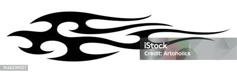 벡터 화재 불꽃 실루엣 문신 에어 브러시 스텐실 및 비닐 컷 그래픽 토착 문화에 대한 스톡 벡터 아트 및 기타 이미지 토착 문화 불길 벡터 Istock