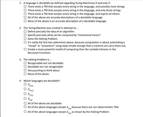 Solved A Language Is Decidable As Defined Regarding Turing