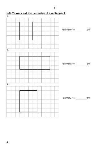 Perimeter Of Rectangles Worksheets Differing Abilities Ks2 Teaching