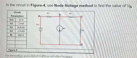 Solved In The Circuit In Figure 4 Use Node Voltage Meth