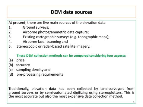 Arc Geographic Information System Gis Digital Elevation Models Dem Pptx