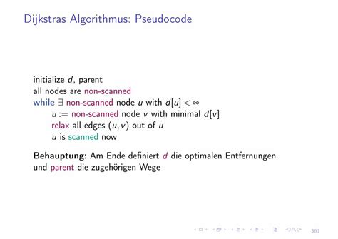 Pdf Dijkstras Algorithmus Pseudocode · 361 Dijkstras Algorithmus Pseudocode Initialize D