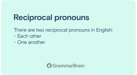 Understanding Reciprocal Pronouns Definition Examples Grammar