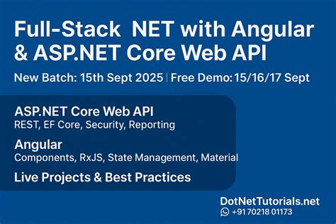 New Batch Full Stack Net With Dotnet Tutorials Facebook