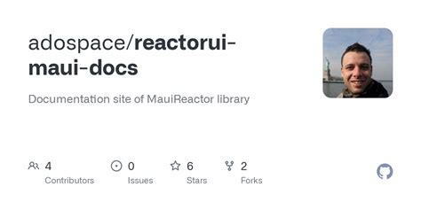 github adospace reactorui maui docs documentation site of