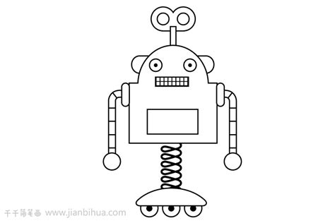 画机器人简单 简笔画 帅气 大山谷图库