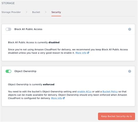 Amazon S3 Bucket Object Ownership
