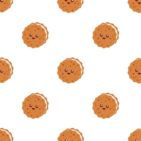 Premium Vector Small Cute Cookie Pattern