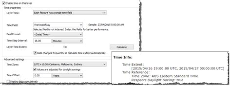 Time Enabled Service Has Different Time Extent In Arcgis Online