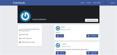 Github Kalavhanfacebook Clone Web Social Media App With The Core Functions Of Facebook