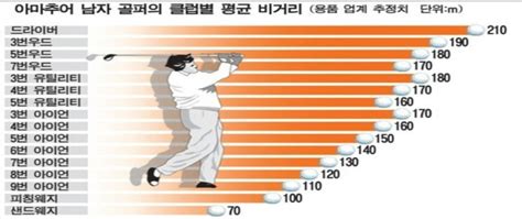 골프 클럽별 평균비거리 아마추어 골퍼 기준 네이버 블로그