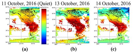 Median Vertical Tec Deviation During October 13 14 2016 From