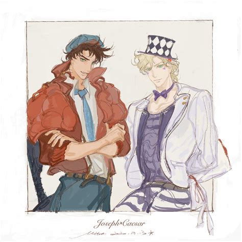 Mitus Caesar Anthonio Zeppeli Joseph Joestar Joseph Joestar Young Battle Tendency Jojo No
