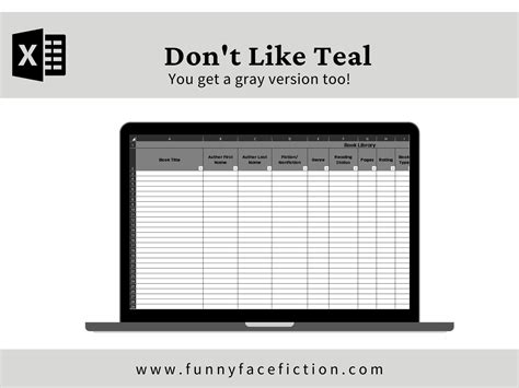 Excel Book Library Template Reading Log Tracker Excel Etsy