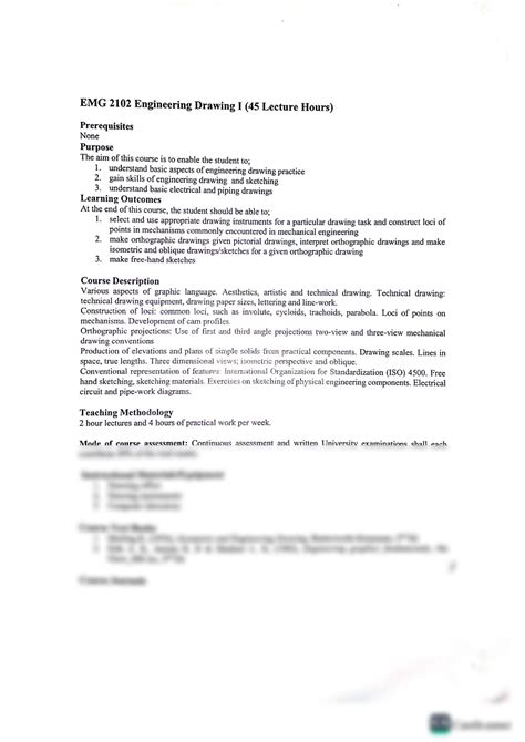 Solution Engineering Drawing Course Guideline Studypool