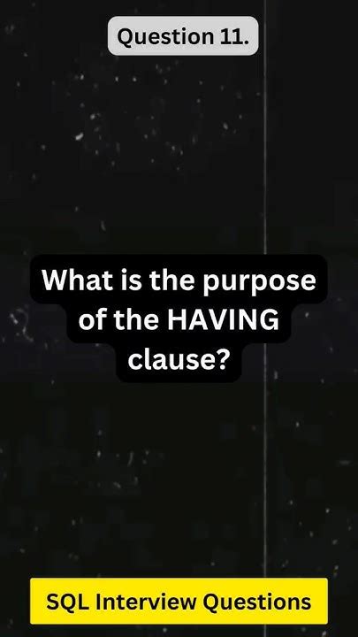 11 Sql Interview Questions And Answers By Sandeep Dalal Cse The Purpose Of The Having