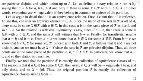 Solved Theorem 92 Suppose That ∼ Is An Equivalence Relation