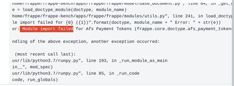 Module Import Failed Error While Migrating Site In Production Customize Erpnext Frappe Forum
