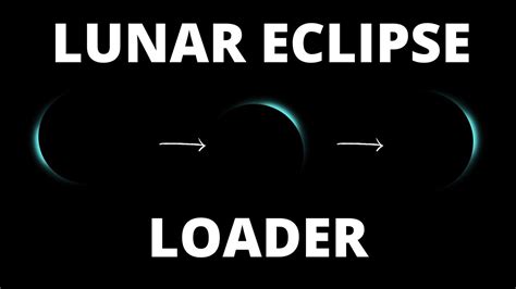 Lunar Eclipse Loader Using Html And Css Only Youtube